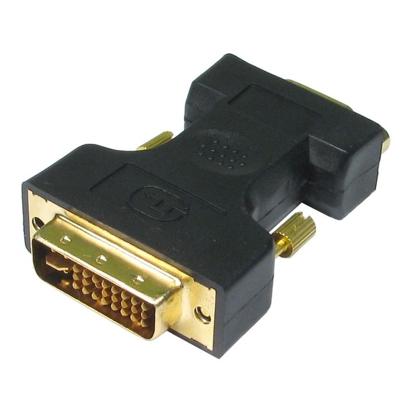 Fast Asia Adapter DVI-I (M) – VGA (F) crni