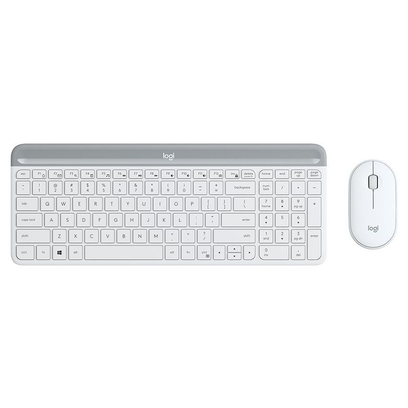Logitech MK470 Wireless Desktop US bela tastatura + miš