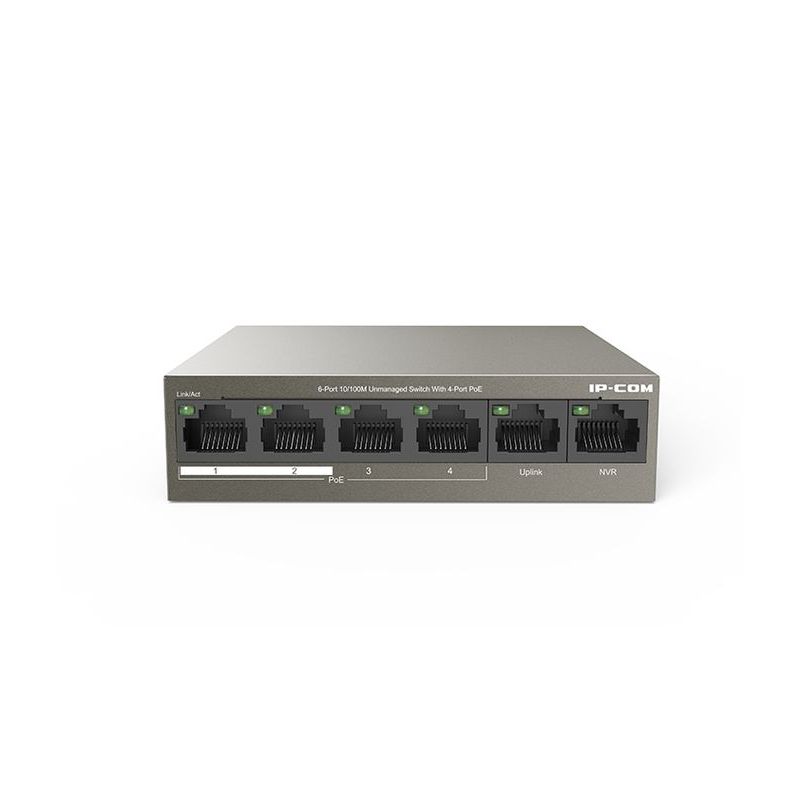 Ip-com F1106P-4-63W 6-Port 10/100M Unmanaged Switch With 4-Port PoE