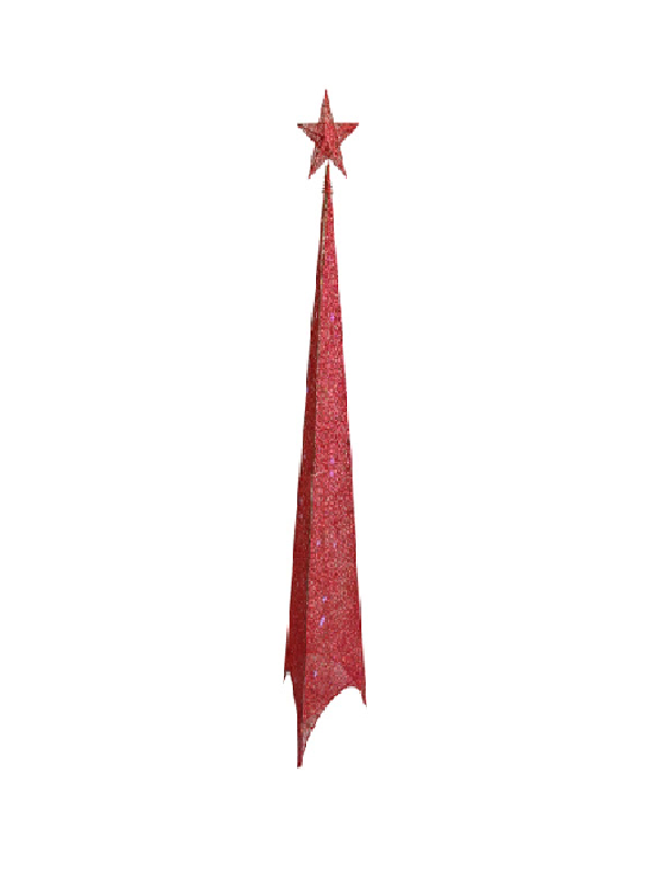 Nova Godina- jelka svetleća crvena 100cm