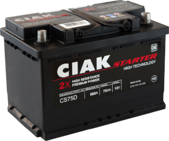 AKUMULATOR 12V 75AH D+ CIAK STARTER