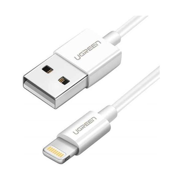 UGREEN USB kabl USB 2.0 A na Lightning US155 2m, bela