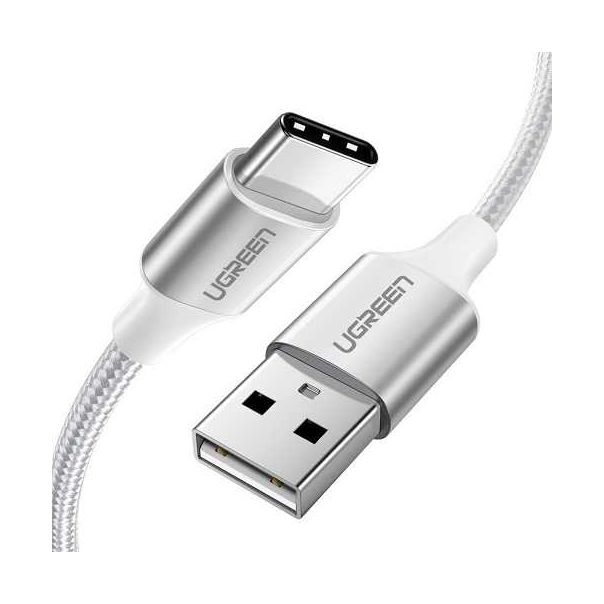 UGREEN USB-A 2.0 na USB tip C kabl Alu.0.25m, Beli