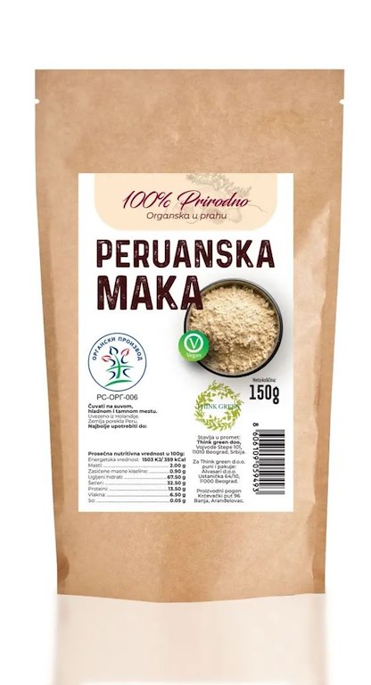 Peruanska maka u prahu 150gr organska Think Green