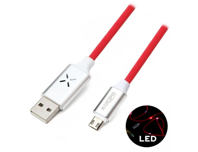 3G (81227) kabl USB A (muški) na micro USB (muški) 1m crveni