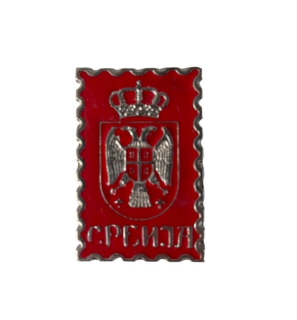 Magnet metalni Grb Srbija crveni
