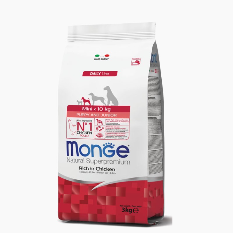 Monge Mini Puppy and Junior piletina 800g i 3kg