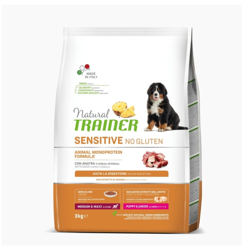 Trainer Natural Medium and Maxi Puppy and Junior Sensitive bez glutena Pačetina 3kg i 12kg