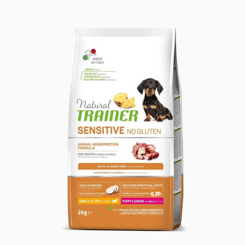 Trainer Natural Mini Puppy and Junior Sensitive bez glutena Pačetina 2kg