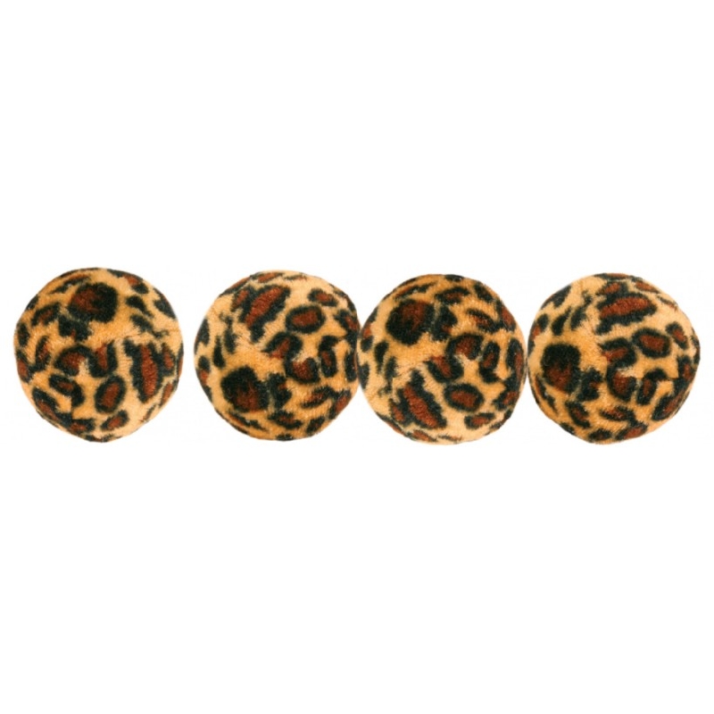 Set 4 leopard print loptice 4cm