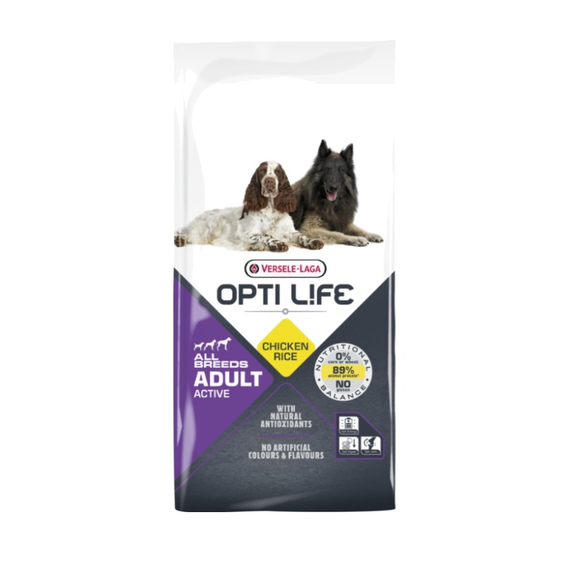 Versele-Laga Opti Life Adult All Breeds Active piletina i pirinač 12,5kg