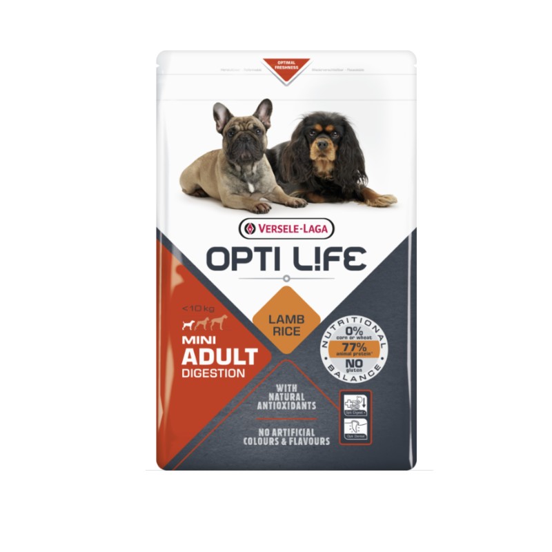 Versele-Laga Opti Life Adult Digestion Mini jagnjetina i pirinač 2,5kg i 7,5kg