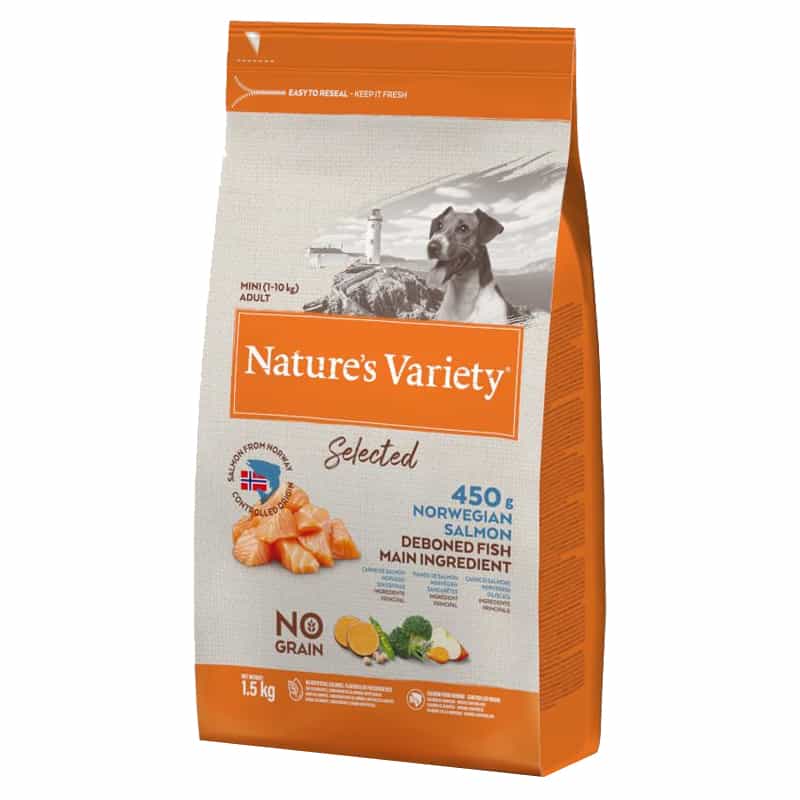 Nature's Variety Hrana za pse Selected Mini Adult, Losos