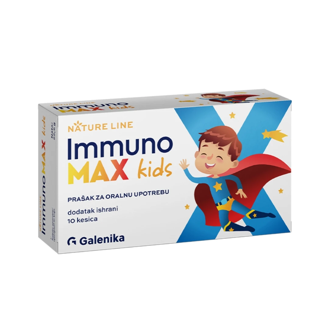 GALENIKA Immuno MAX kids 10 Kesica sa Beta Glukanom, Kolostrumom, Inulinom i Vitaminom D3