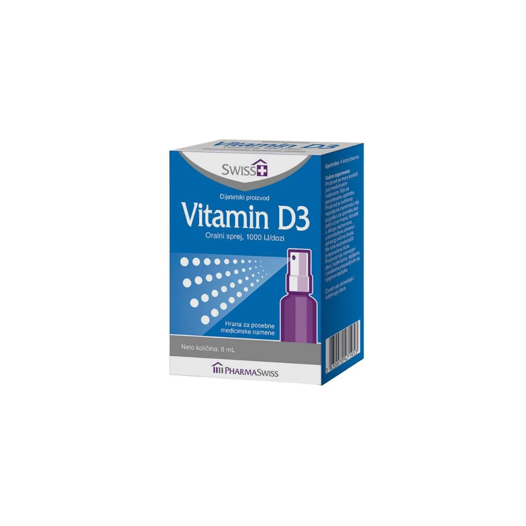 SWISS+ Vitamin D3 1000 IU 8 mL Holekalciferol