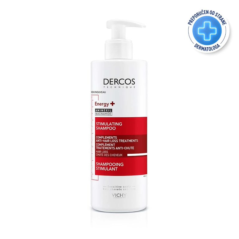 VICHY DERCOS Energetski Šampon Protiv Opadanja Kose 200 mL PROMO PAKOVANJE