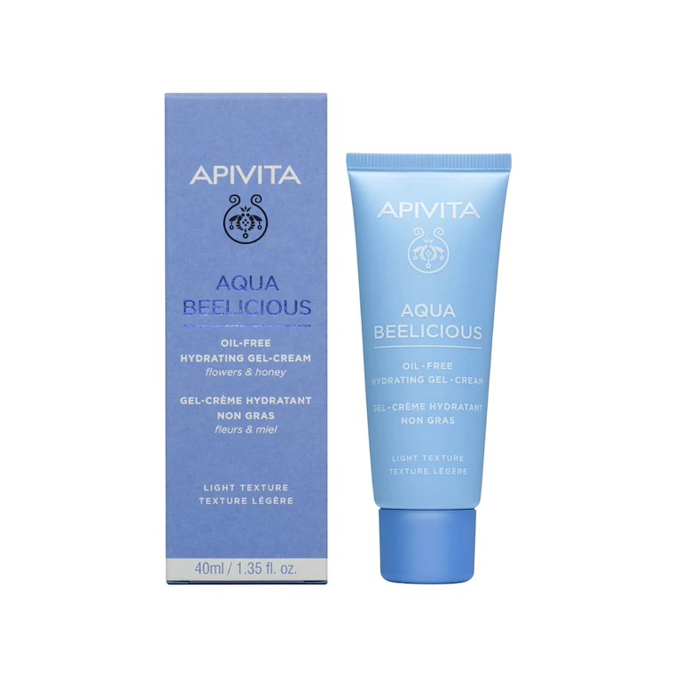 APIVITA AQUA BEELICIOUS Oil Free Hidratantna Gel Krema za Lice za Masnu Kožu 40 mL