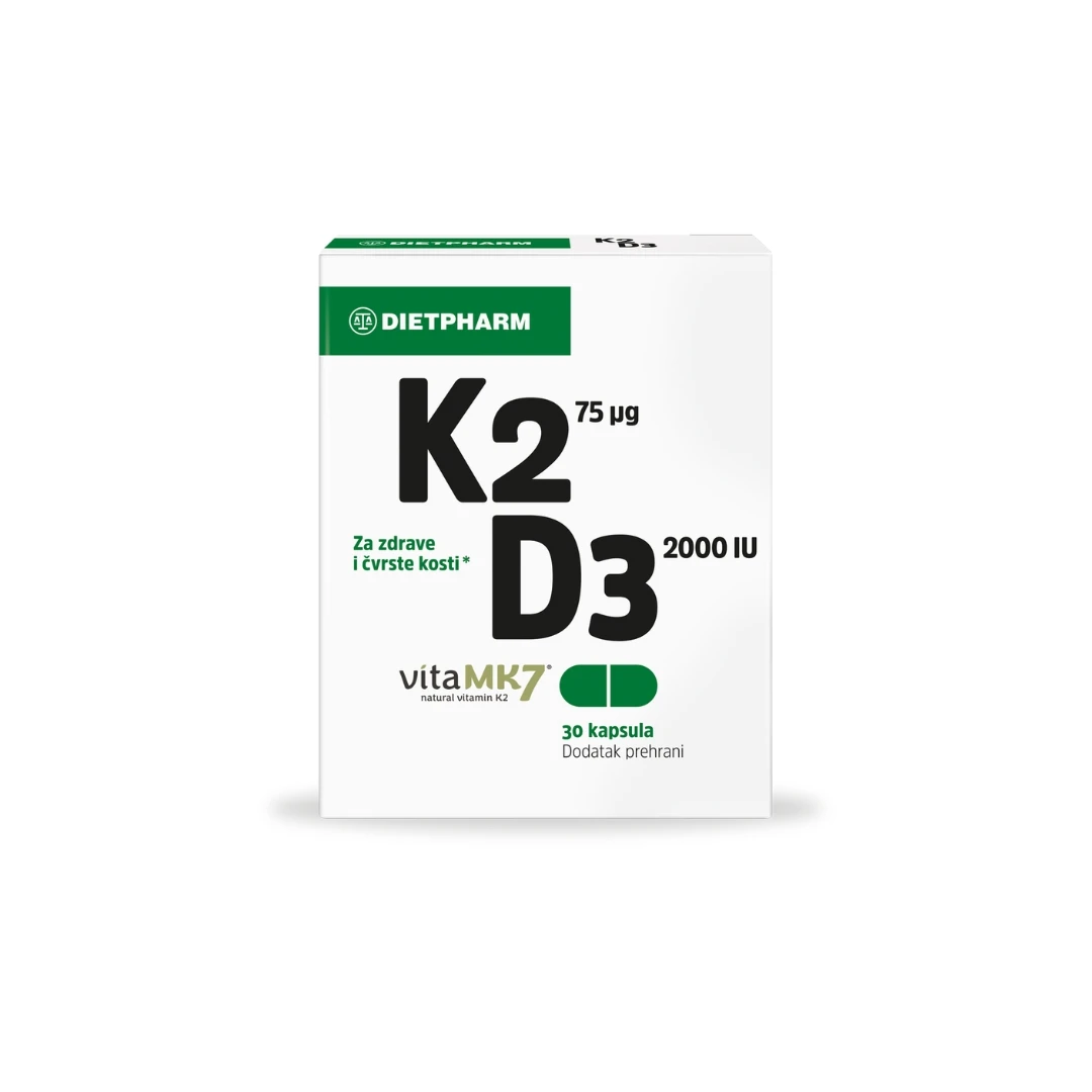 DIETPHARM K2D3 VitaMK7® 30 Kapsula za Jake Kosti