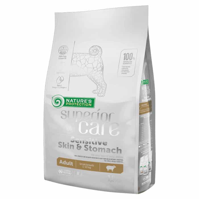 Nature's Protection SC Small Breed Sens. Skin/Stomach, Jagnj. 1.5 kg