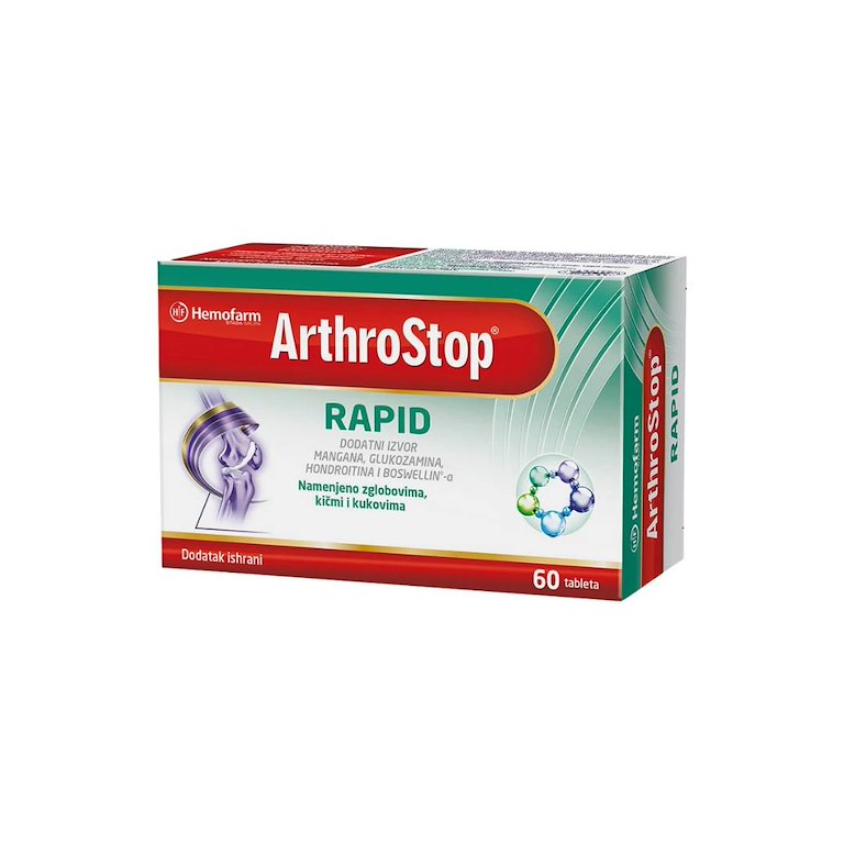 ArthroStop RAPID 60 Tableta za Zglobove; Regeneracija Zglobova; Artroza