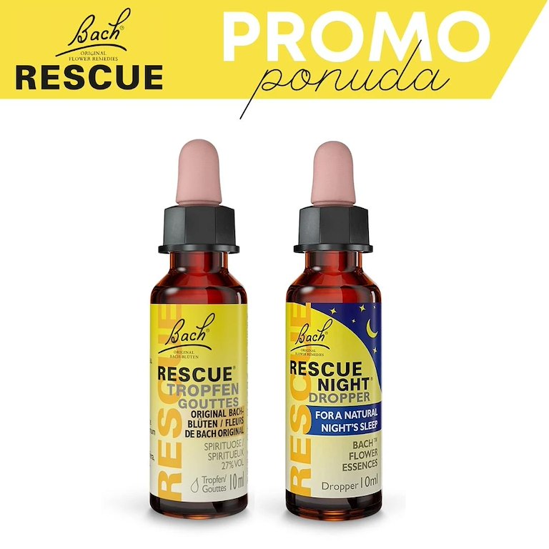 Bach® RESCUE Homeopatske Kapi za Smirenje i Spavanje PROMO