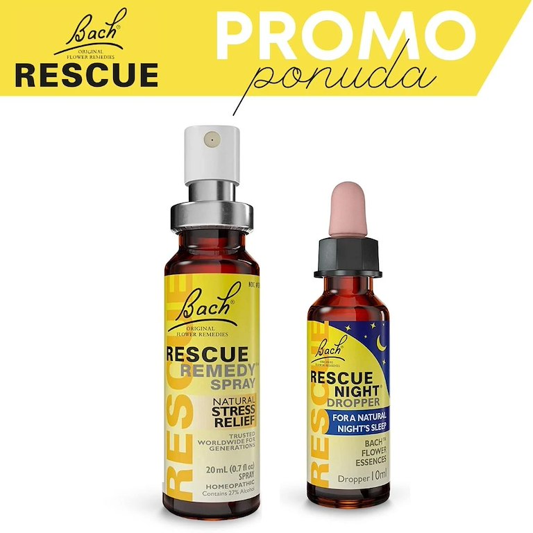 Bach® RESCUE Homeopatski Sprej za Smirenje i Kapi Spavanje PROMO