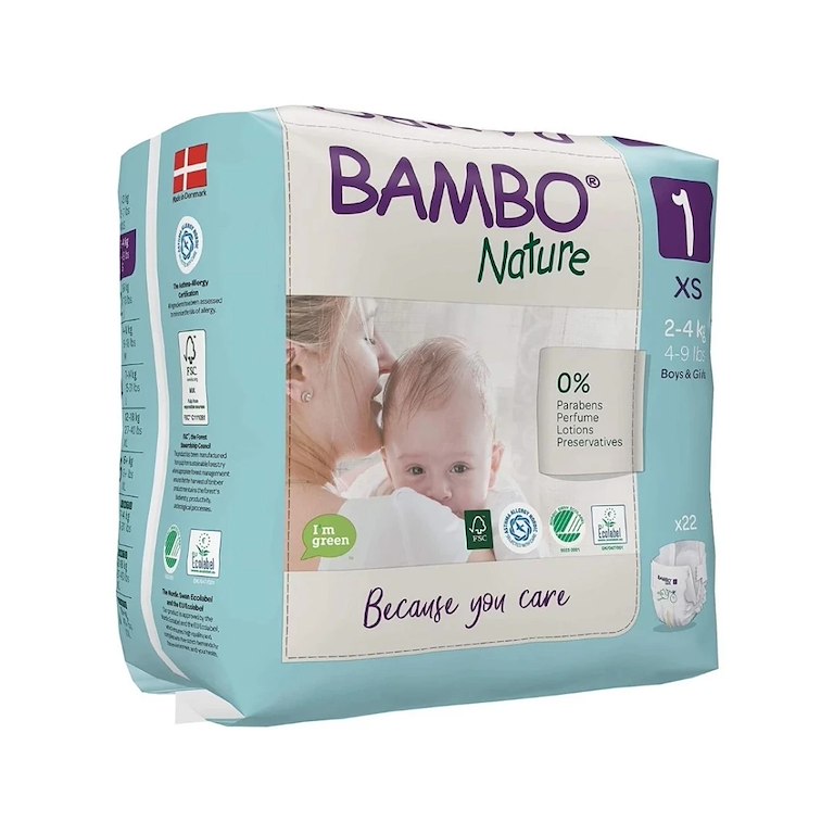 BAMBO® Nature Pelene za Decu Br.1 22 Pelene