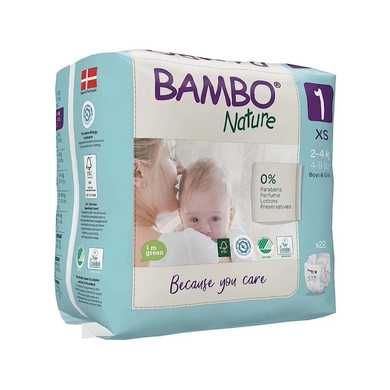 BAMBO® Nature Pelene za Decu Br.1 22 Pelene