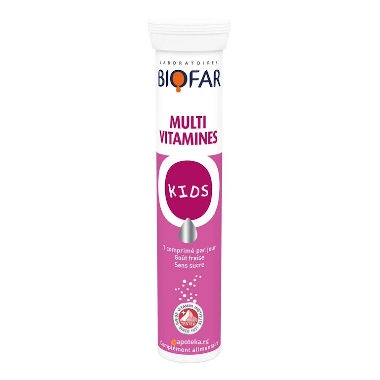 BIOFAR KIDS Multivitamini za Decu, 20 Šumećih Tableta