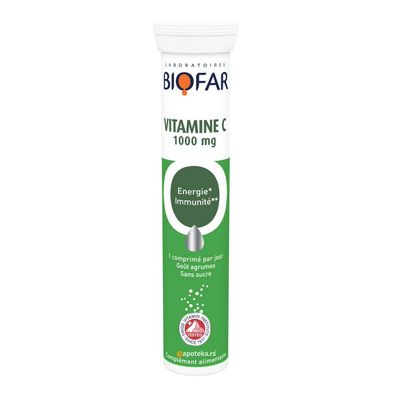 BIOFAR Vitamin C 1000 mg 20 Šumećih Tableta