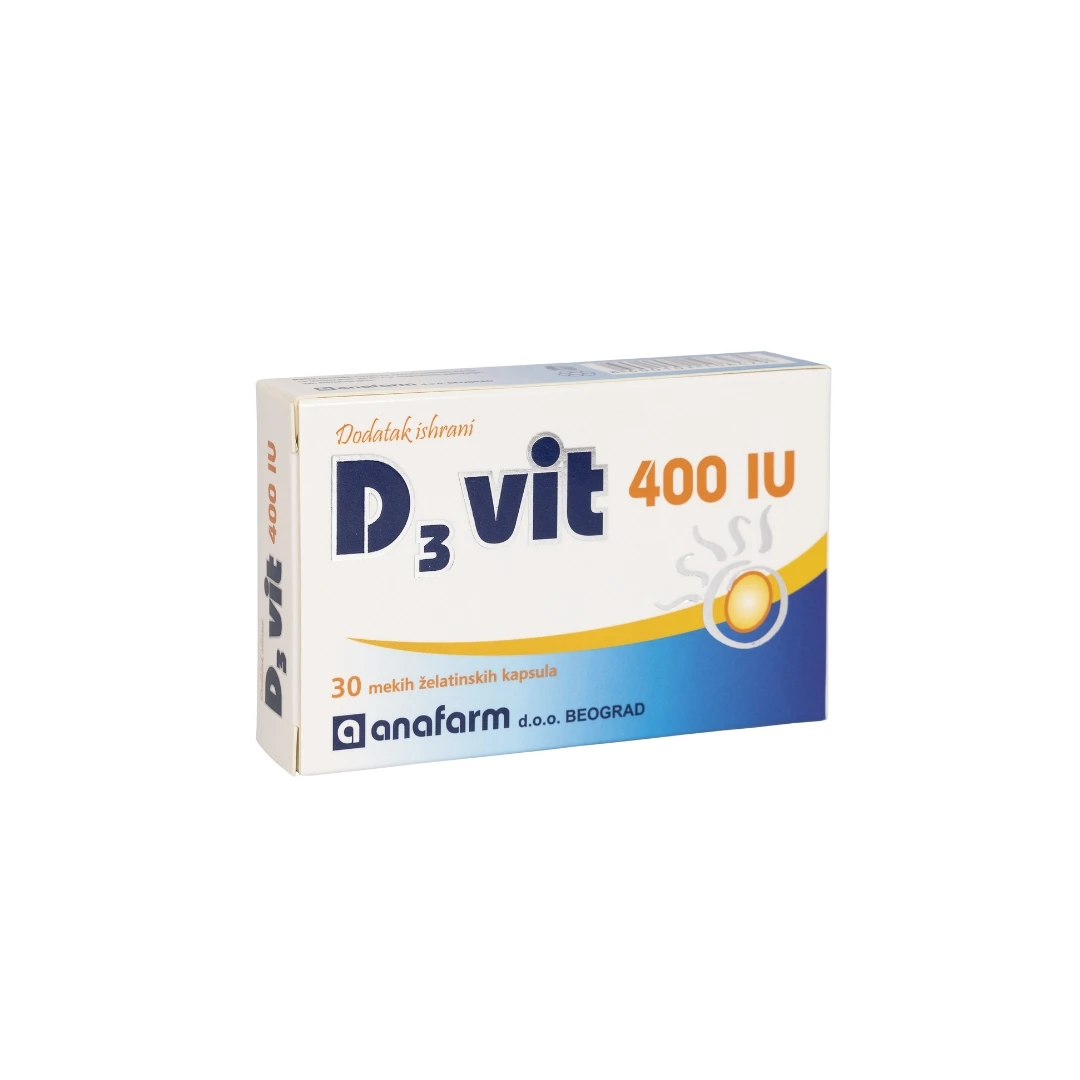 ANAFARM D3 Vit 400 IU 30 Kapsula; Vitamin D