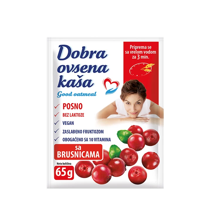 Dobra Ovsena Kaša BRUSNICA 65g