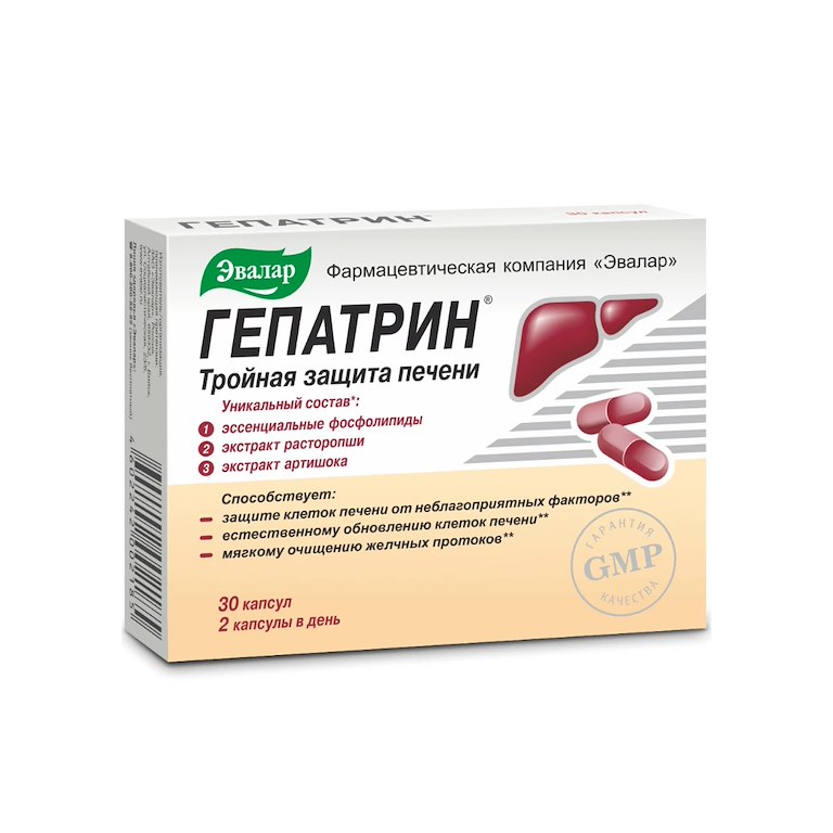 Evalar Gepatrin® za Regeneraciju Jetre 30 Kapsula