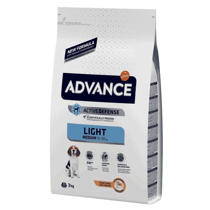 Advance Hrana za gojazne pse srednjih rasa Medium Adult Light