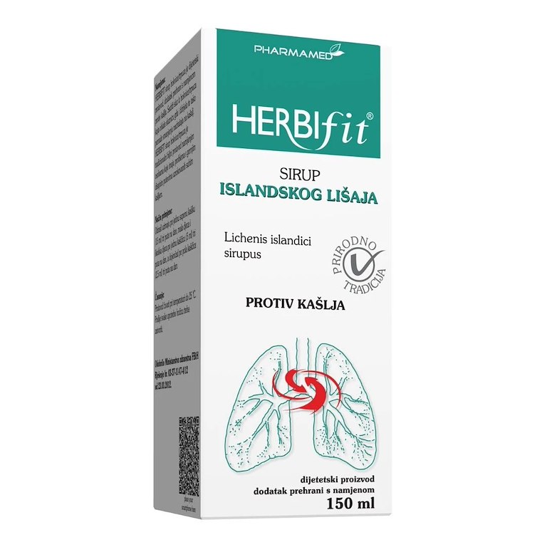HERBIfit® Sirup Islandskog Lišaja Protiv Kašlja 150 mL