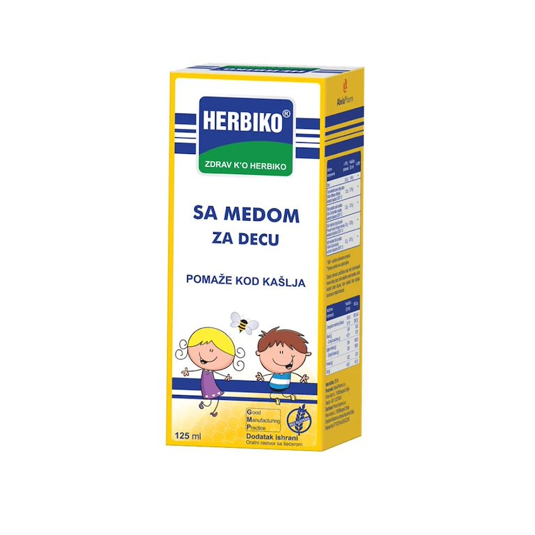 HERBIKO® Sirup za Decu sa Medom Protiv Kašlja 125 mL