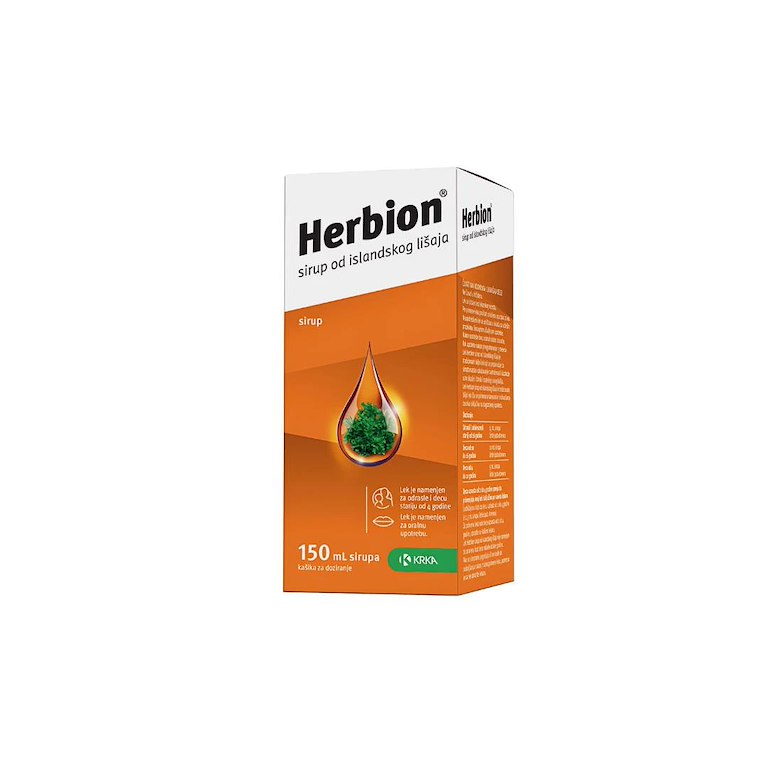 KRKA Herbion Sirup od Islandskog Lišaja 150 mL