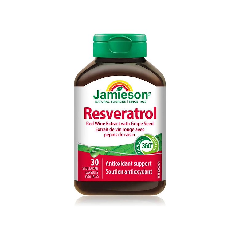 Jamieson™ Resveratrol Ekstrakt Crvenog Vina sa Semenom Grožđa 30 Kapsula