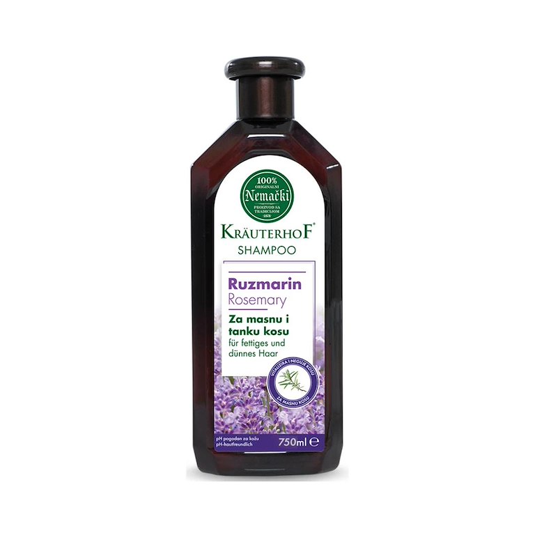 KRAUTERHOF Šampon sa Ruzmarinom za Masnu Kosu 750 mL