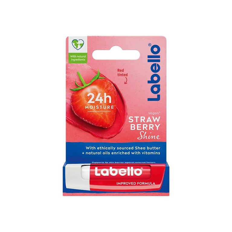 NIVEA Labello® Jagoda Strawberry Shine 5.5 mL Stik za Usne sa Jagodom