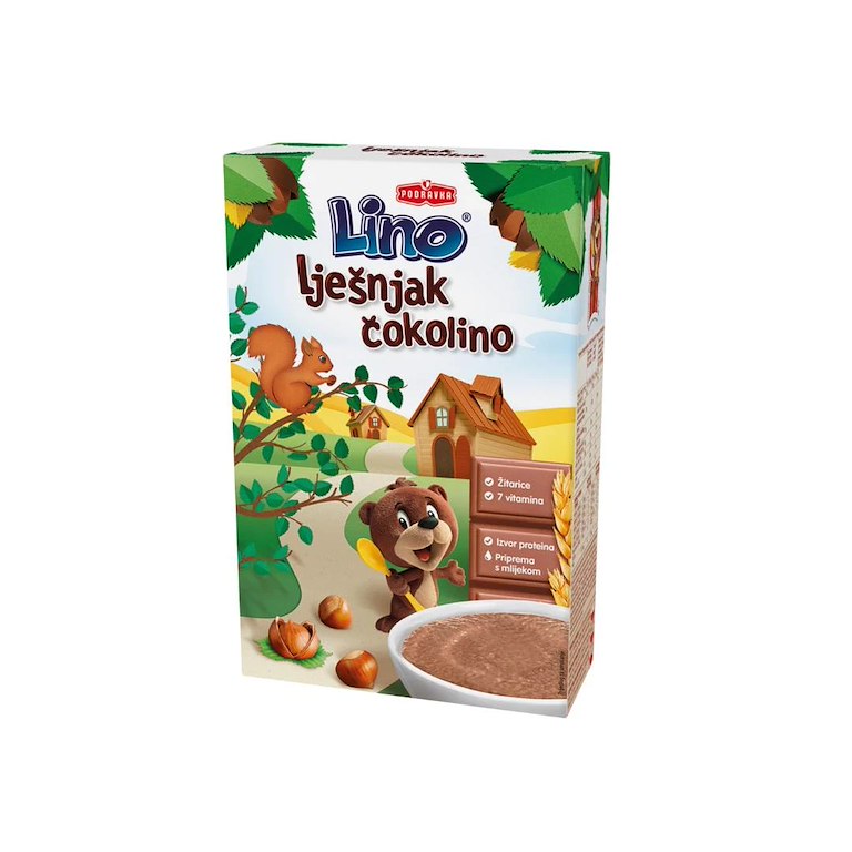 Lino® Bezmlečna Kaša Lešnik Čokolino 200g