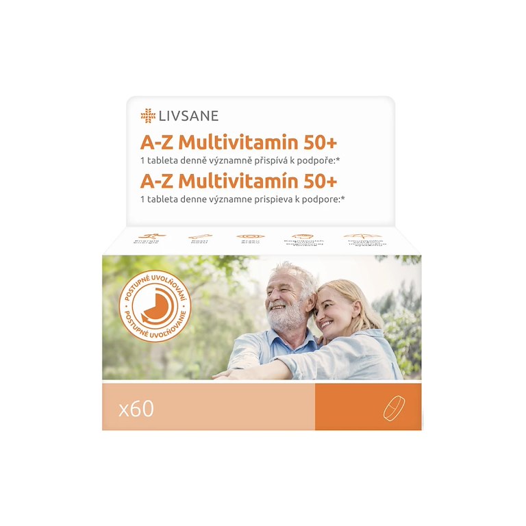 LIVSANE A-Z Multivitamin 50+ Depot 60 Tableta