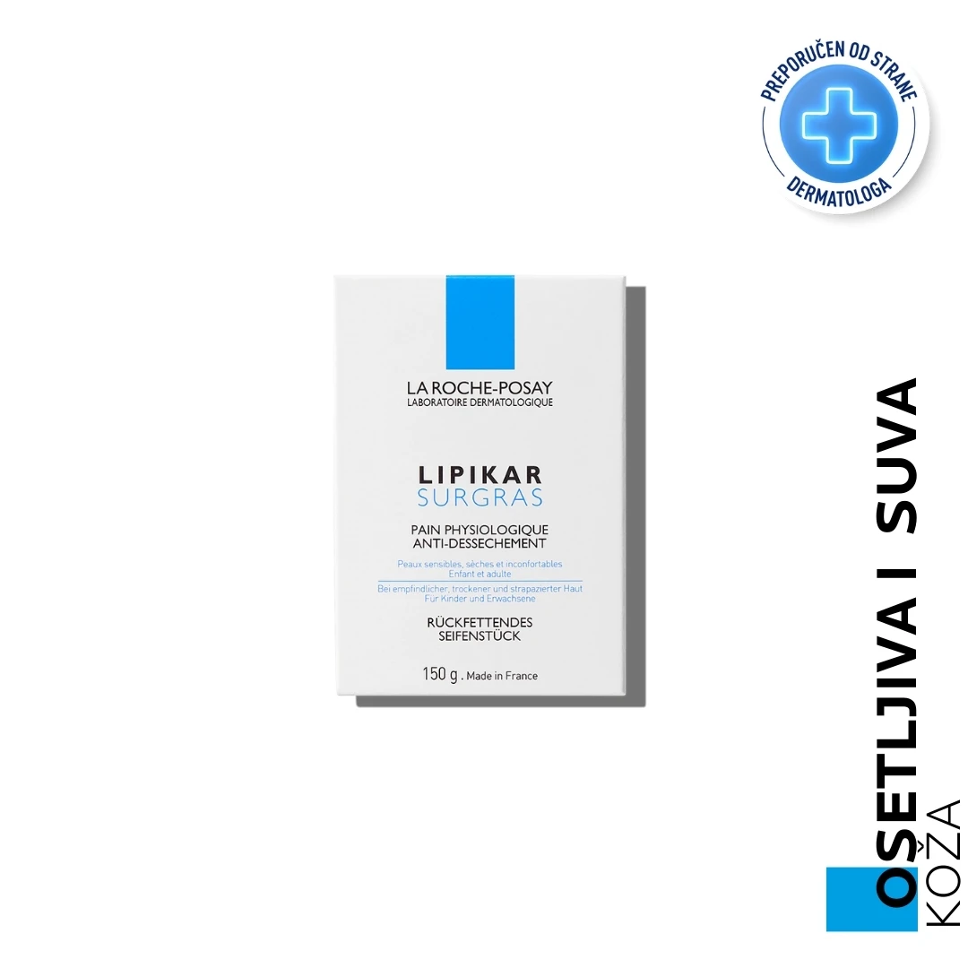 La Roche-Posay LIPIKAR SURGRAS Sapun za Osetljivu i Suvu Kožu sa Shea Buterom 150 g