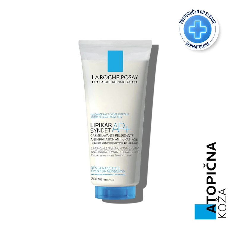 La Roche-Posay LIPIKAR Syndet AP+ Kupka za Pranje kože Tela 200 mL