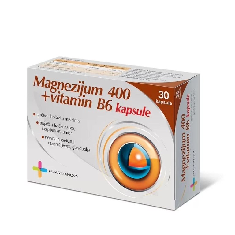 Magnezijum 400 + Vitamin B6 30 Kapsula