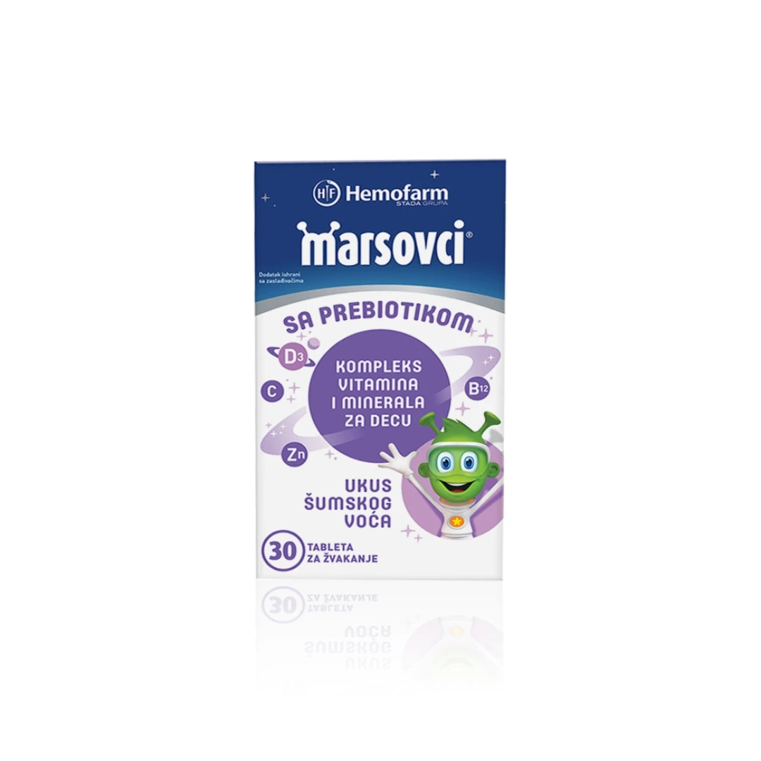 Hemofarm Marsovci® Vitamini sa Prebiotikom Inulin 30 Tableta za Žvakanje