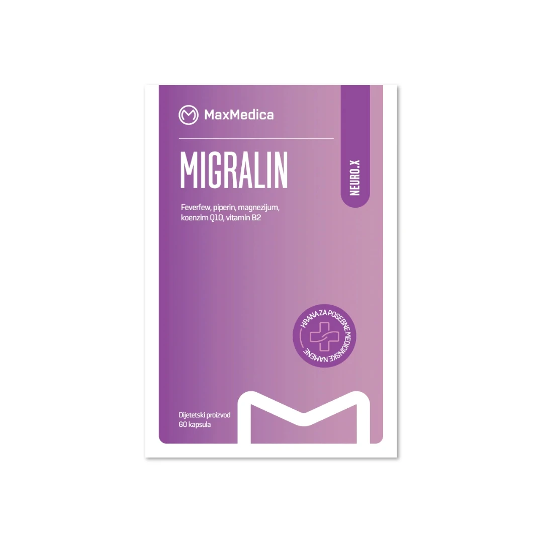 MaxMedica MIGRALIN 60 Kapsula za Glavobolju; Migrenu