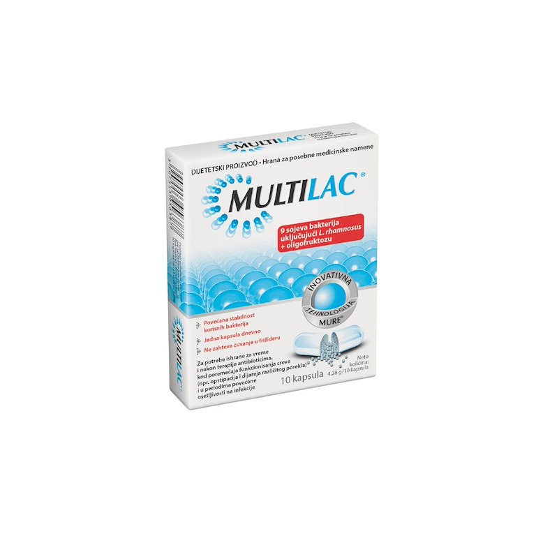 MULTILAC® Sinbiotik 10 Kapsula sa Probiotikom