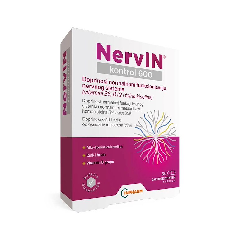 NervIN Kontrol 600 mg 30 Tableta Alfalipoinska Kiselina