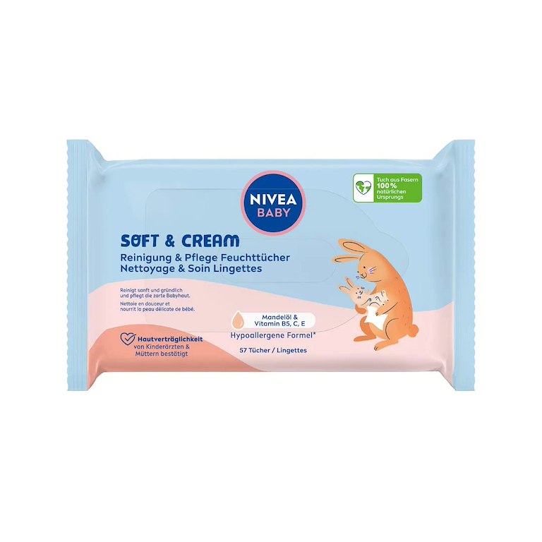 NIVEA Baby Soft & Care Vlažne Maramice za Bebe i Decu 63 Komada